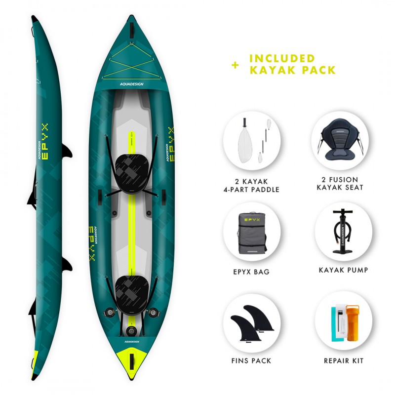 Kayak gonflabe Epyx 360, kayak biplace de la marque Aquadesign
